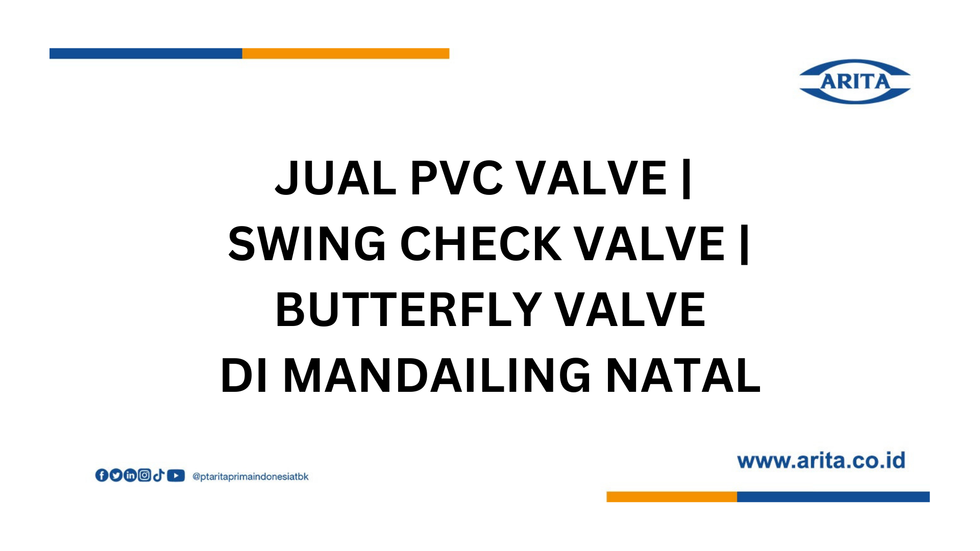 Jual PVC Valve | Swing Check Valve | Butterfly Valve di Mand...